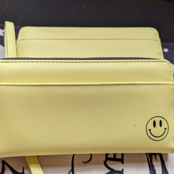 Bags | Full Size Yellow Smiley Wallet | Poshmark